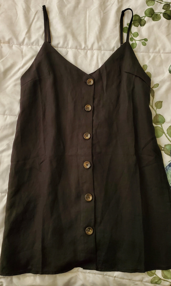 Women's Black Spaghetti Strap Mini Dress – Wow Me More